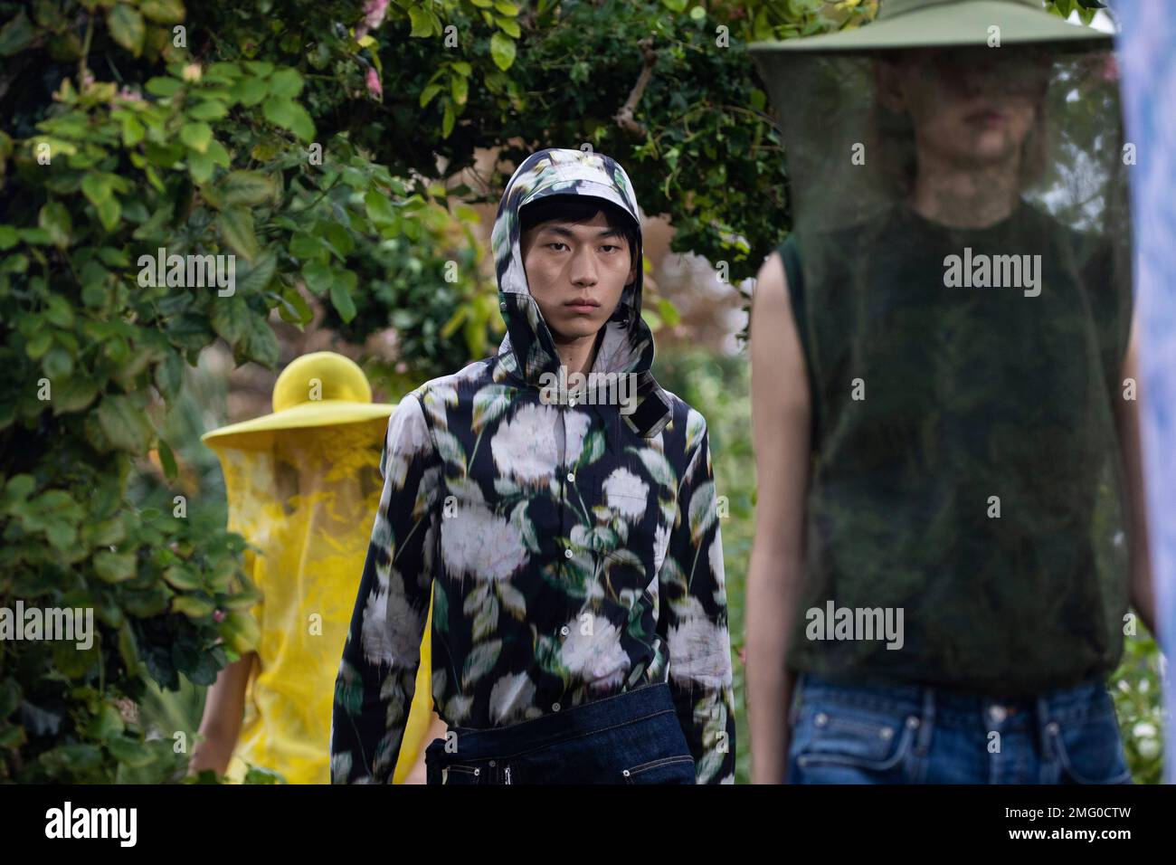 A model wears a creation for the Kenzo Spring-Summer 2021 fashion ...