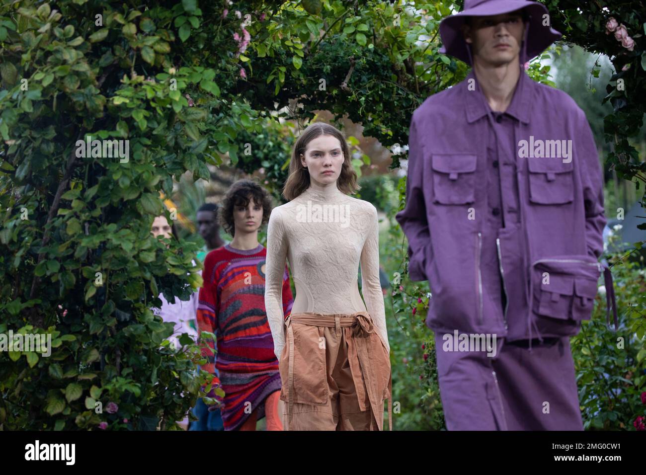 A model wears a creation for the Kenzo Spring-Summer 2021 fashion ...