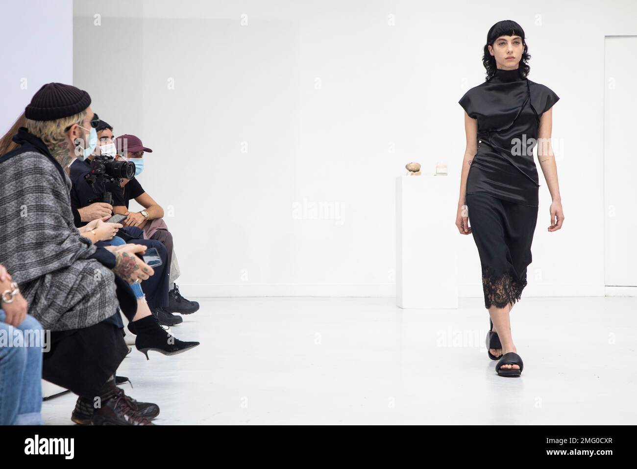 A model wears a creation for the Gauchere Spring-Summer 2021 fashion ...