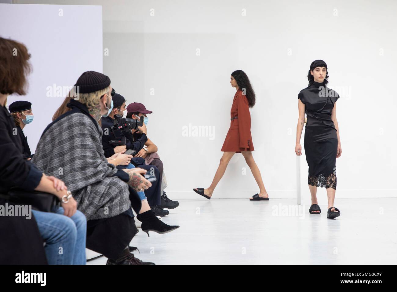 A model wears a creation for the Gauchere Spring-Summer 2021 fashion ...