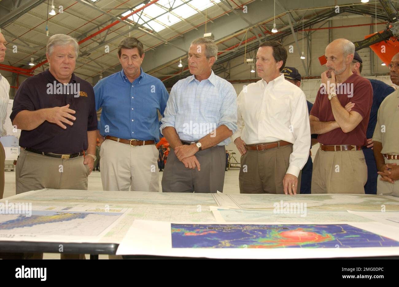 President George W. Bush Visit - 26-HK-6-41. Hurricane Katrina Stock ...