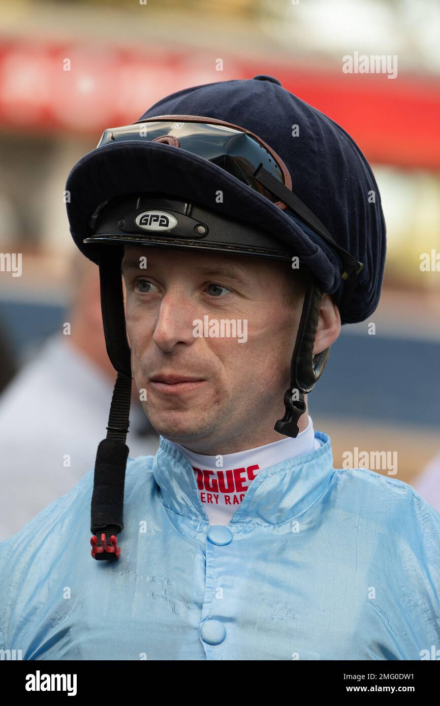 Windsor, Berkshire, UK. 10th October, 2022. Jockey Jack Mitchell winner ...
