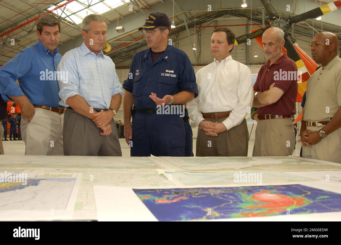 President George W. Bush Visit - 26-HK-6-47. Hurricane Katrina Stock ...