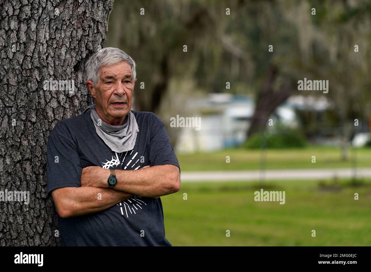 James Farr outside his gated community, Good Samaritan Society ...
