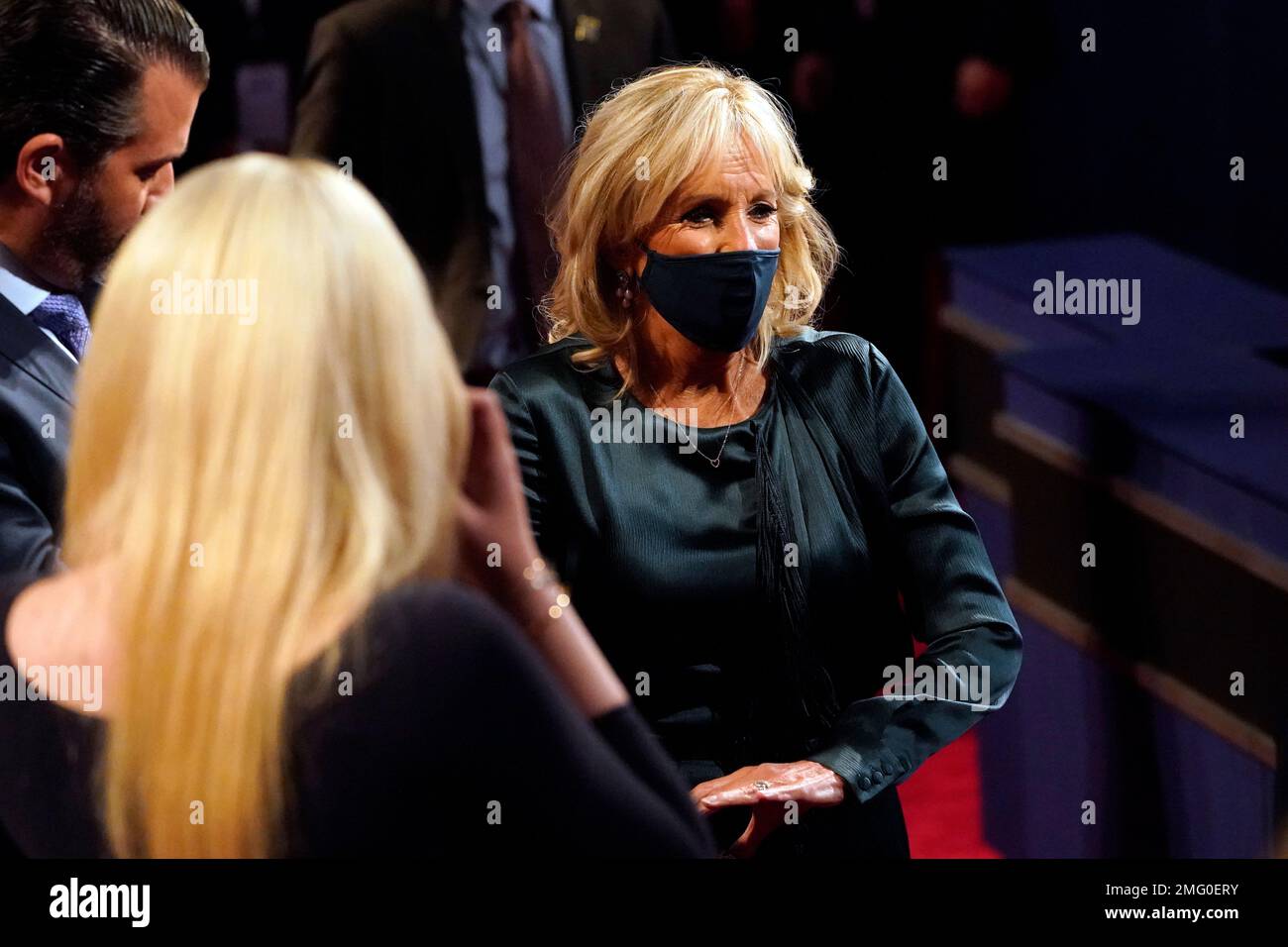 Jill Biden walks past Donald Trump Jr. and Tiffany Trump after the ...