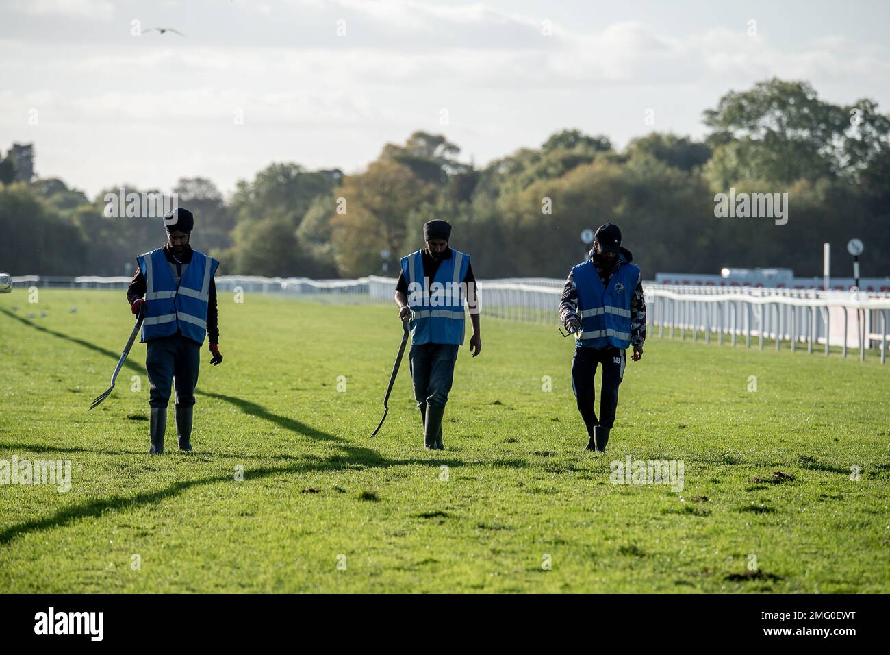 Windsor, Berkshire, UK. 10th October, 2022. Divots being replaced on ...
