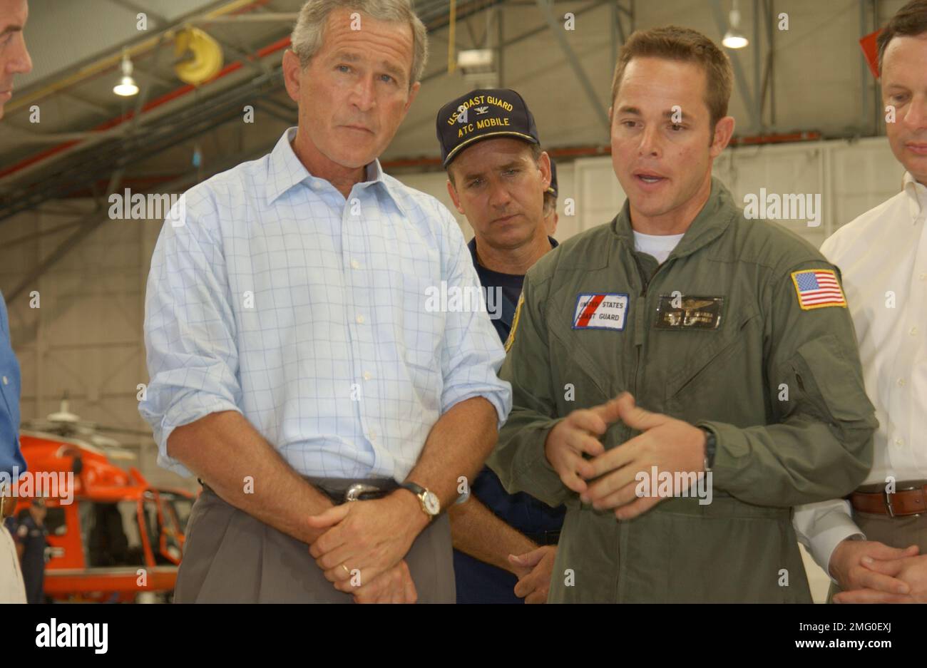 President George W. Bush Visit - 26-HK-6-287. Hurricane Katrina Stock ...