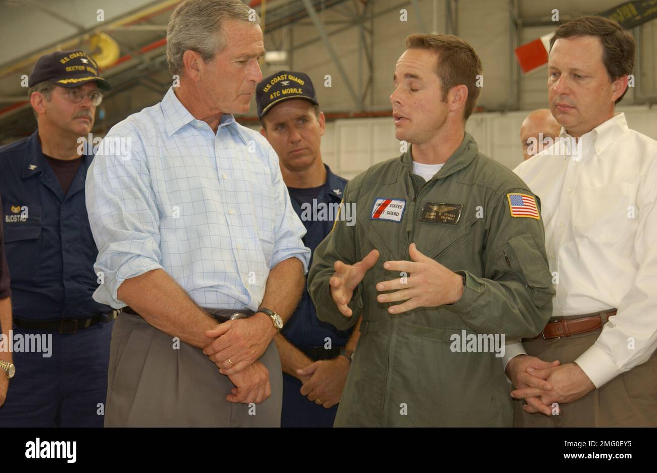 President George W. Bush Visit - 26-HK-6-227. Hurricane Katrina Stock ...