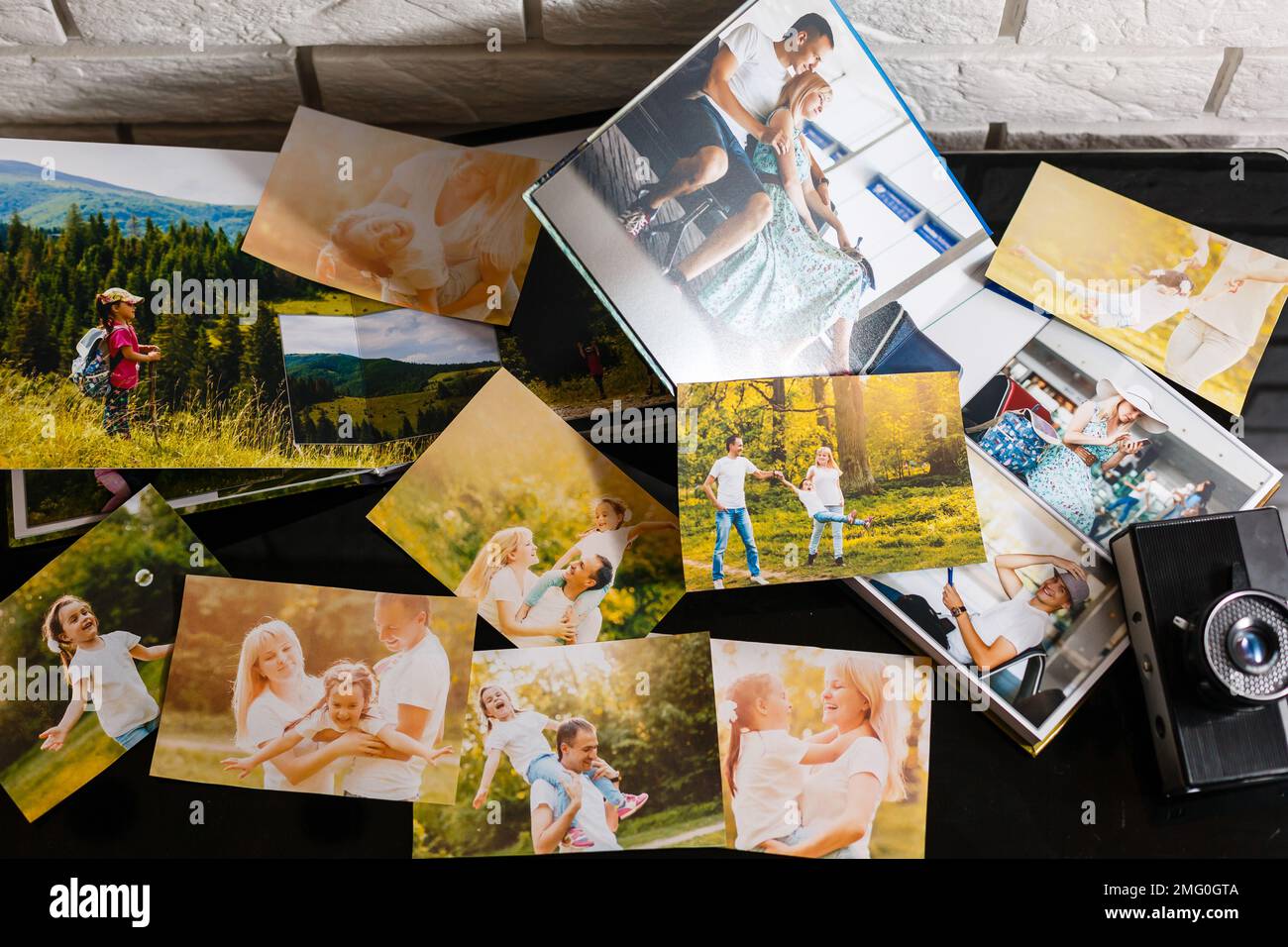 pictures and a journal Stock Photo - Alamy