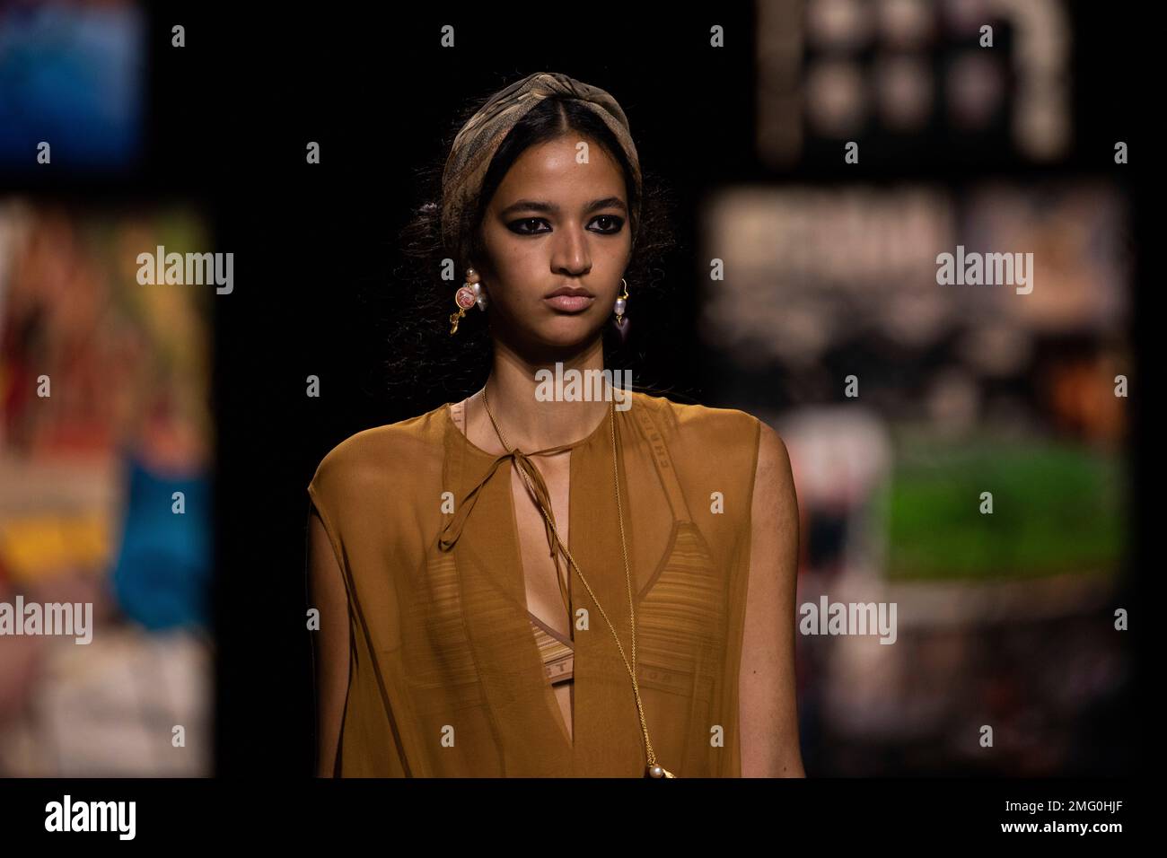 A model wears a creation for Dior's Spring-Summer 2021 fashion ...