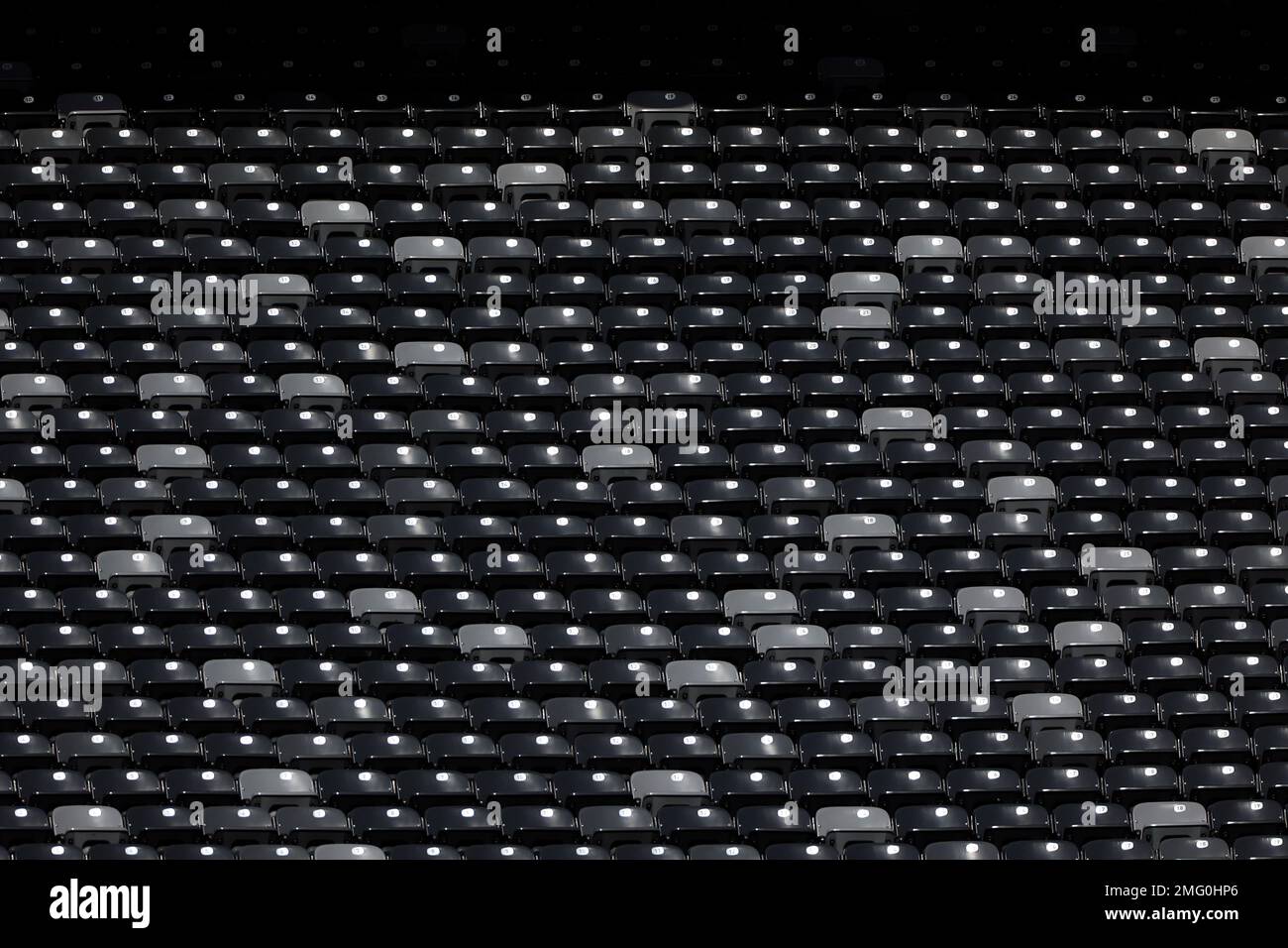 Empty seats are seen prior to an NFL football game between the San ...