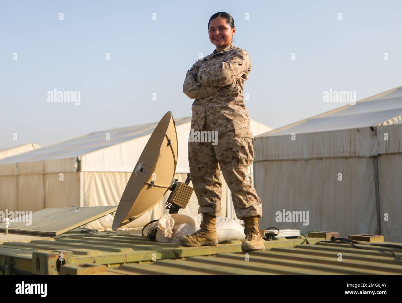 U.S. Marine Corps Lance Cpl. Emily Sandoval, a data systems ...