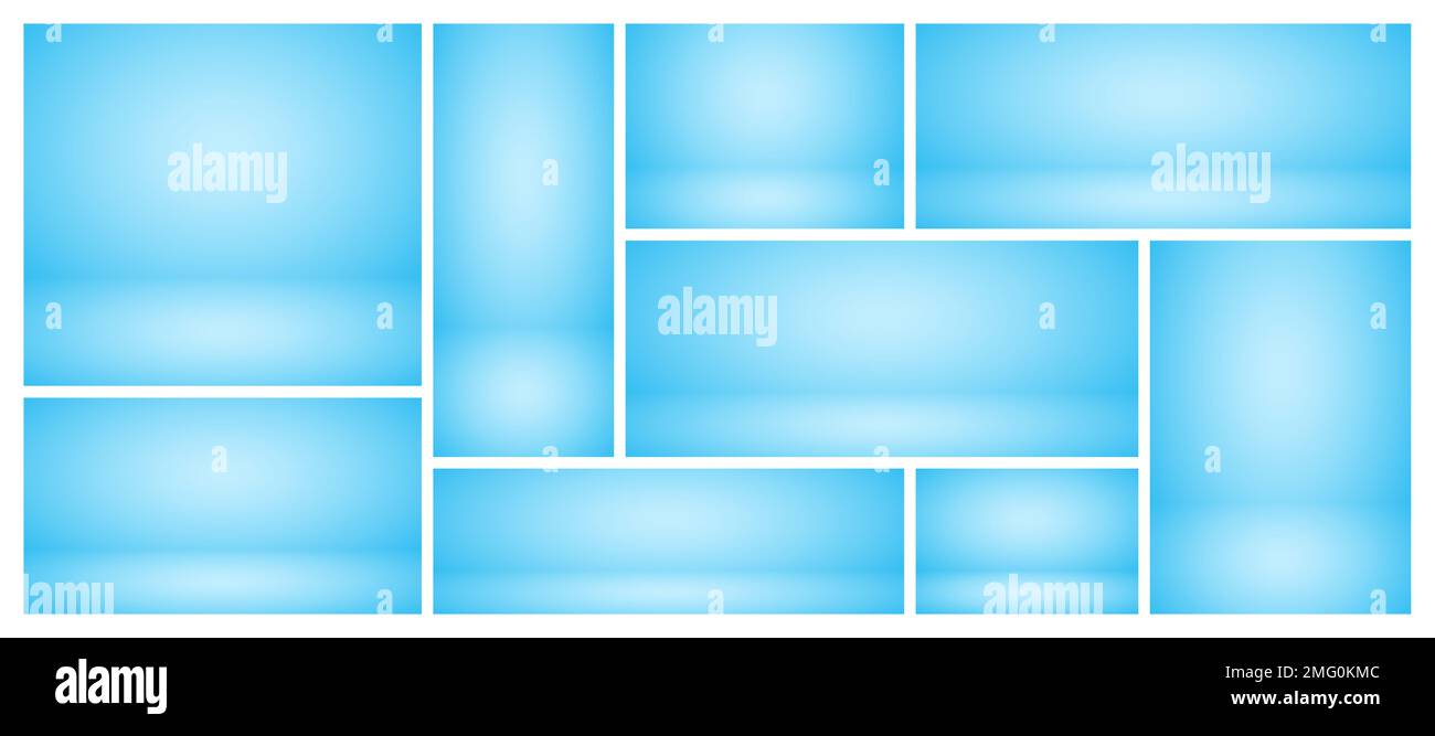 Empty blue studio abstract backgrounds with spotlight effect. Product ...
