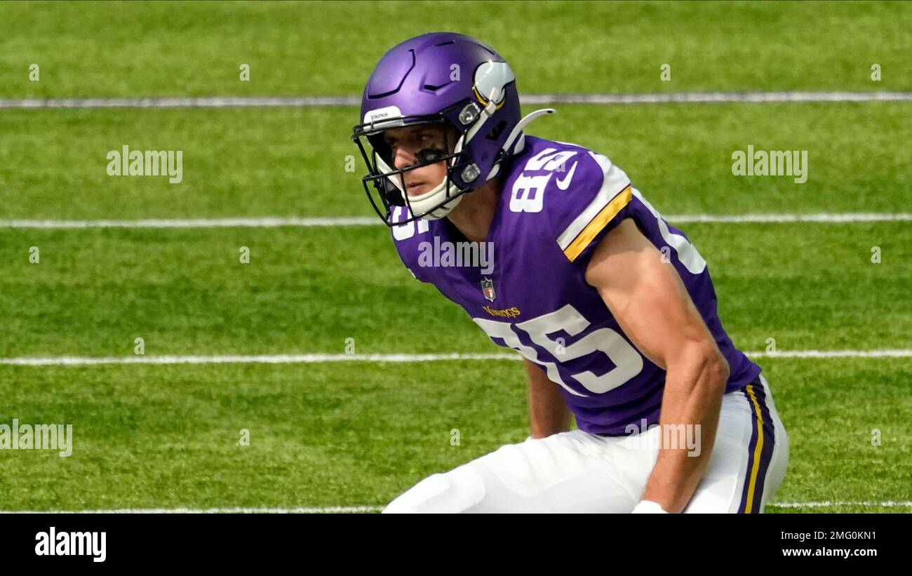 Minnesota Vikings wide receiver Dan Chisena (85 sets up against the ...