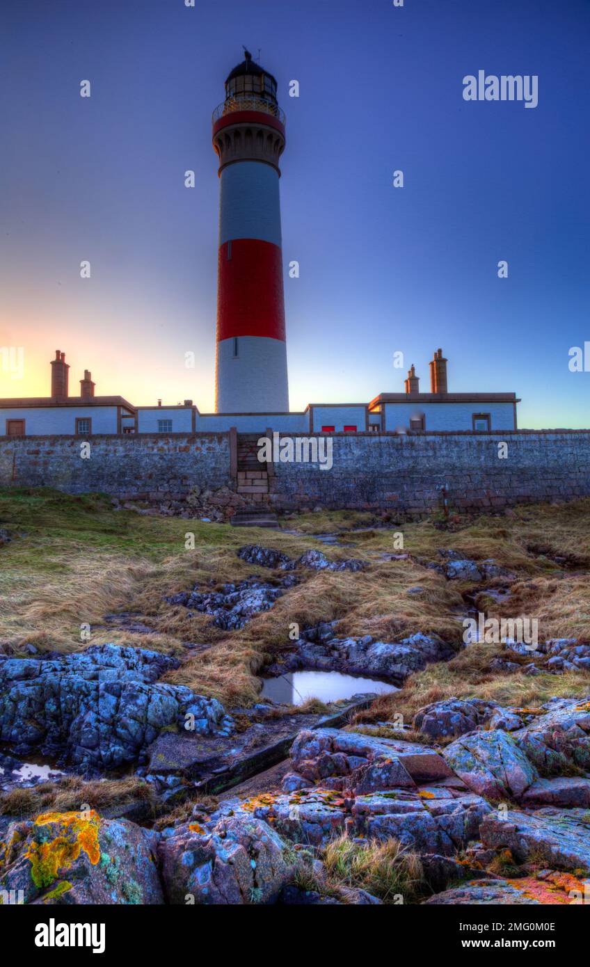 boddam lighthouse near peterhead aberdeenshire scotland Stock Photo - Alamy