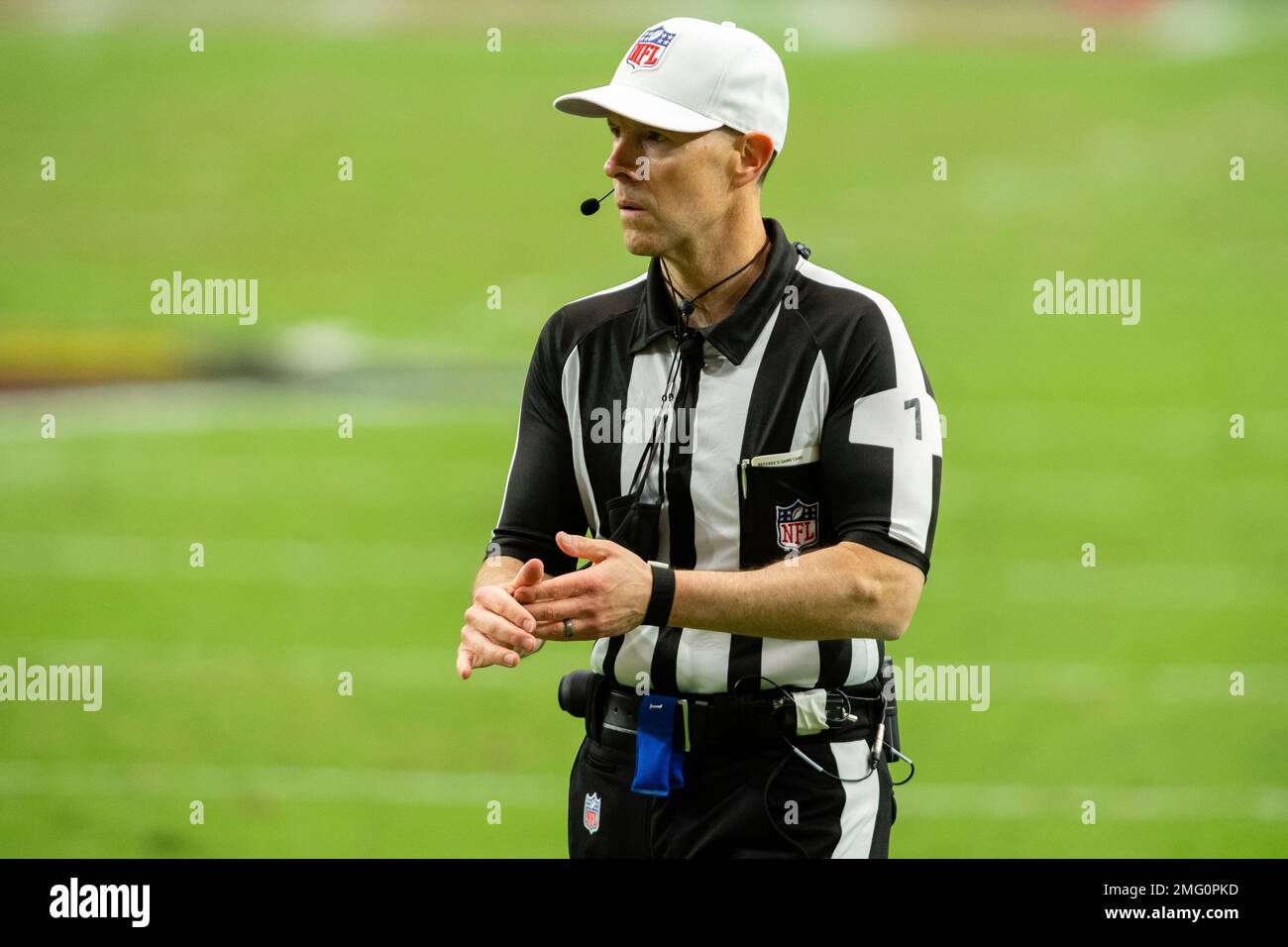 Referee Scott Novak (1) in action during an NFL football game between ...
