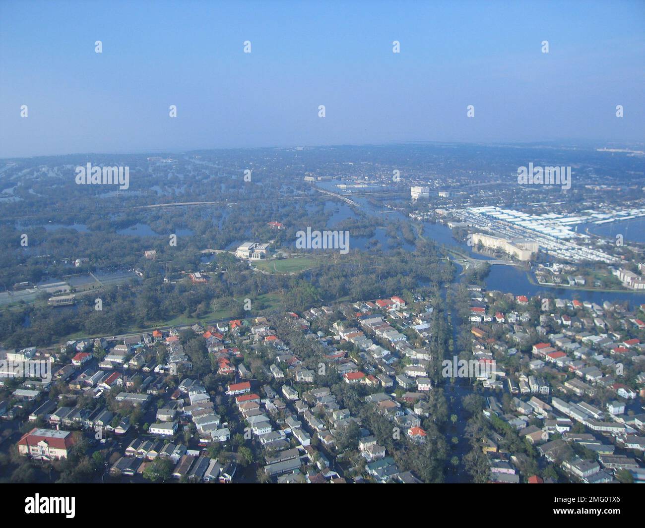 Aerial view flooding hurricane katrina hi-res stock photography and ...