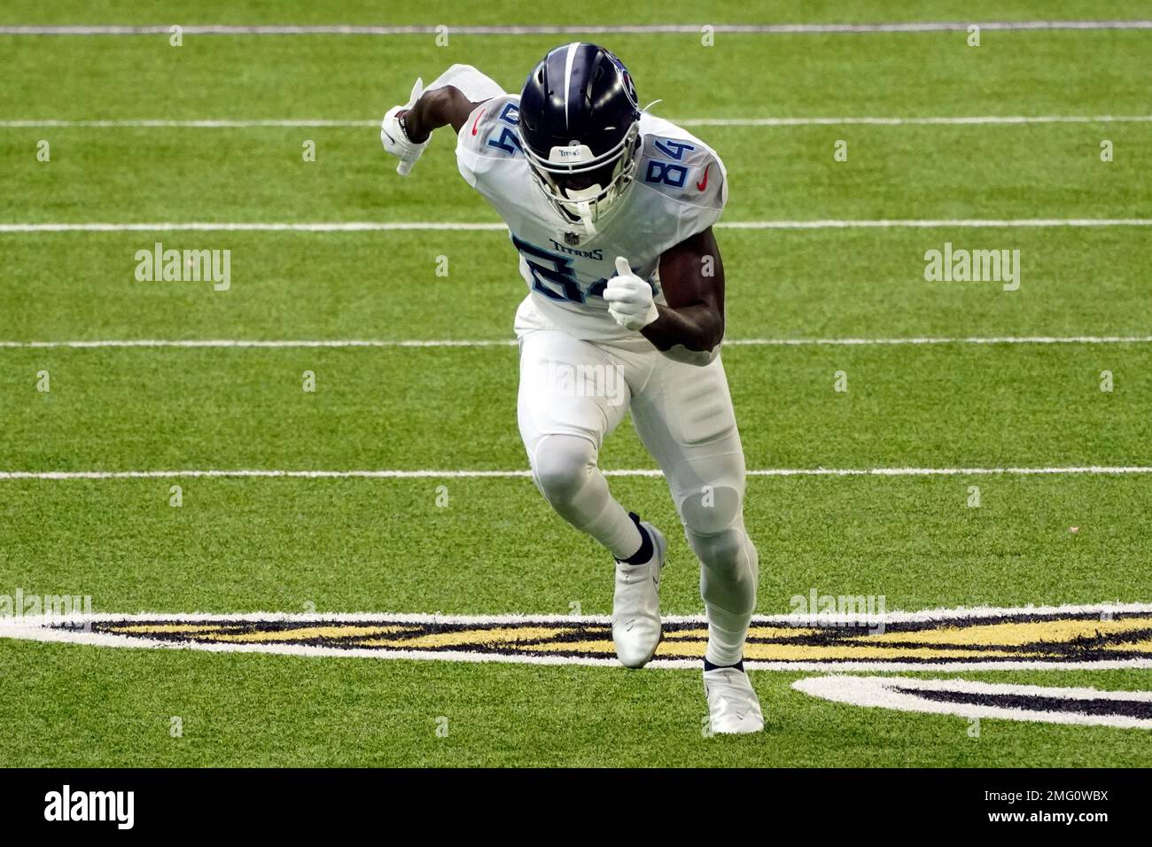 Tennessee Titans wide receiver Corey Davis ruins a route against the ...