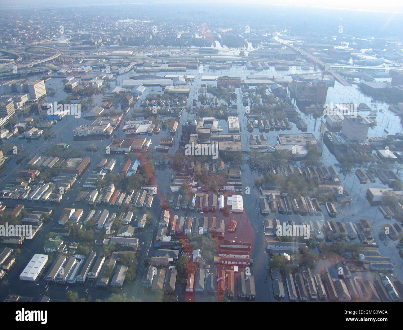 Aftermath - Flooding - Miscellaneous - 26-HK-36-203. aerial view of flooding in residential ...