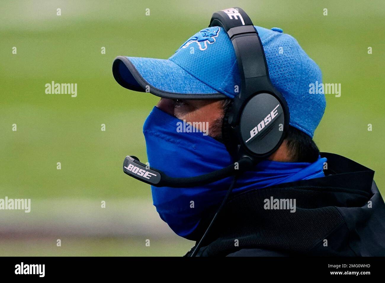 Detroit Lions head coach Matt Patricia during an NFL football game ...