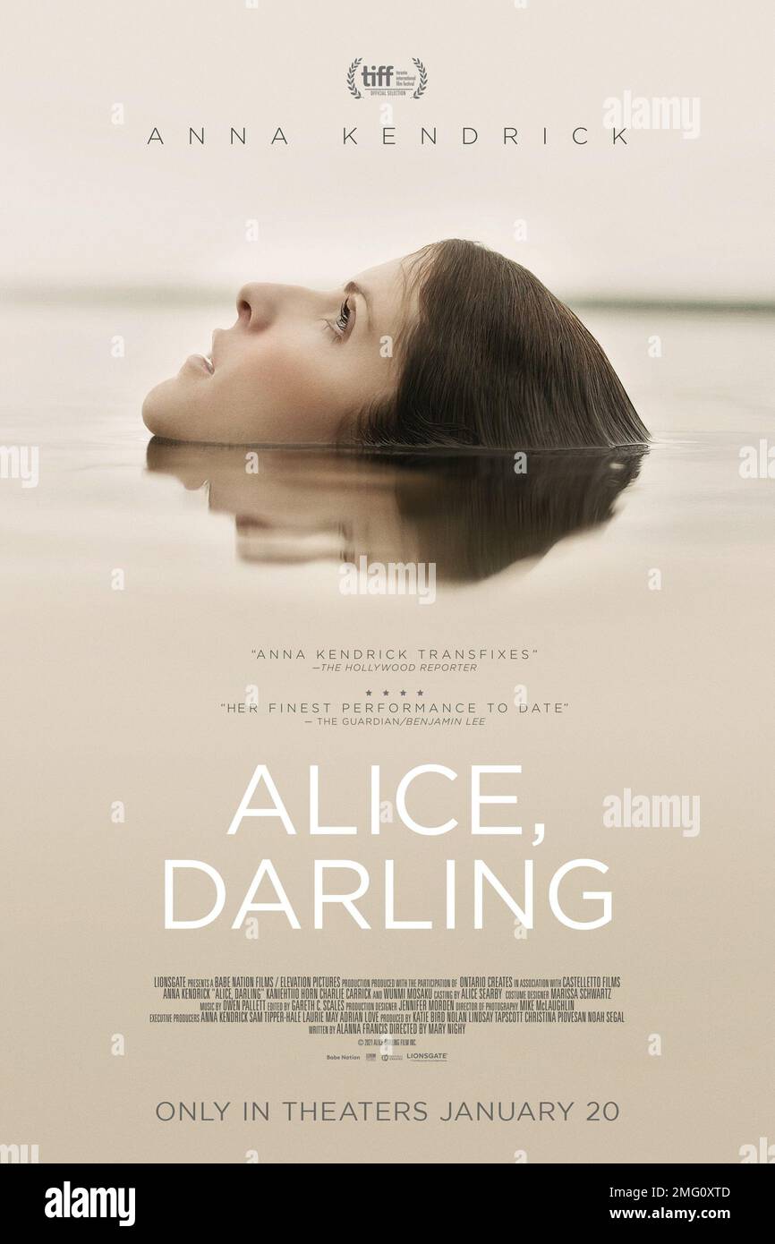 ALICE, DARLING, US poster, Anna Kendrick, 2022. © Lionsgate / Courtesy ...