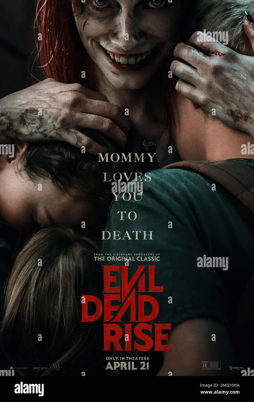 EVIL DEAD RISE, US poster, from left: Lily Sullivan, Nell Fisher ...