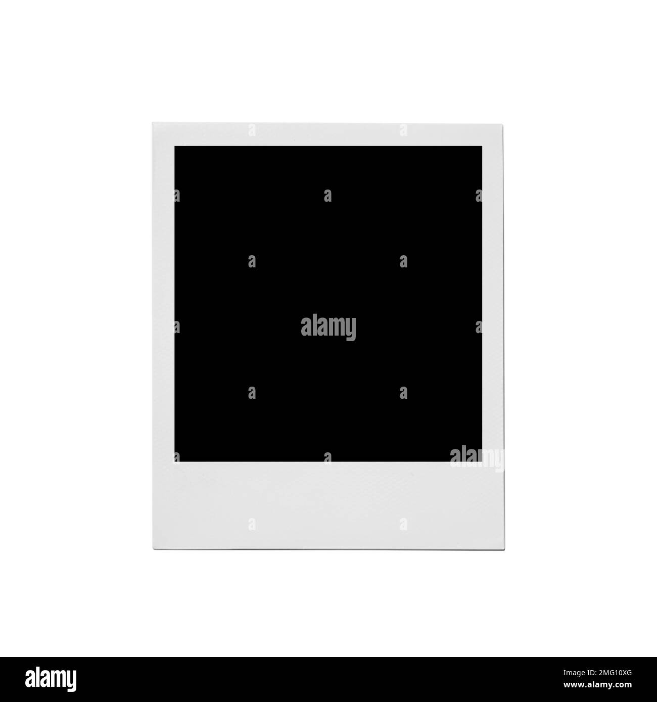 Realistic empty photo frame, white background Stock Photo - Alamy