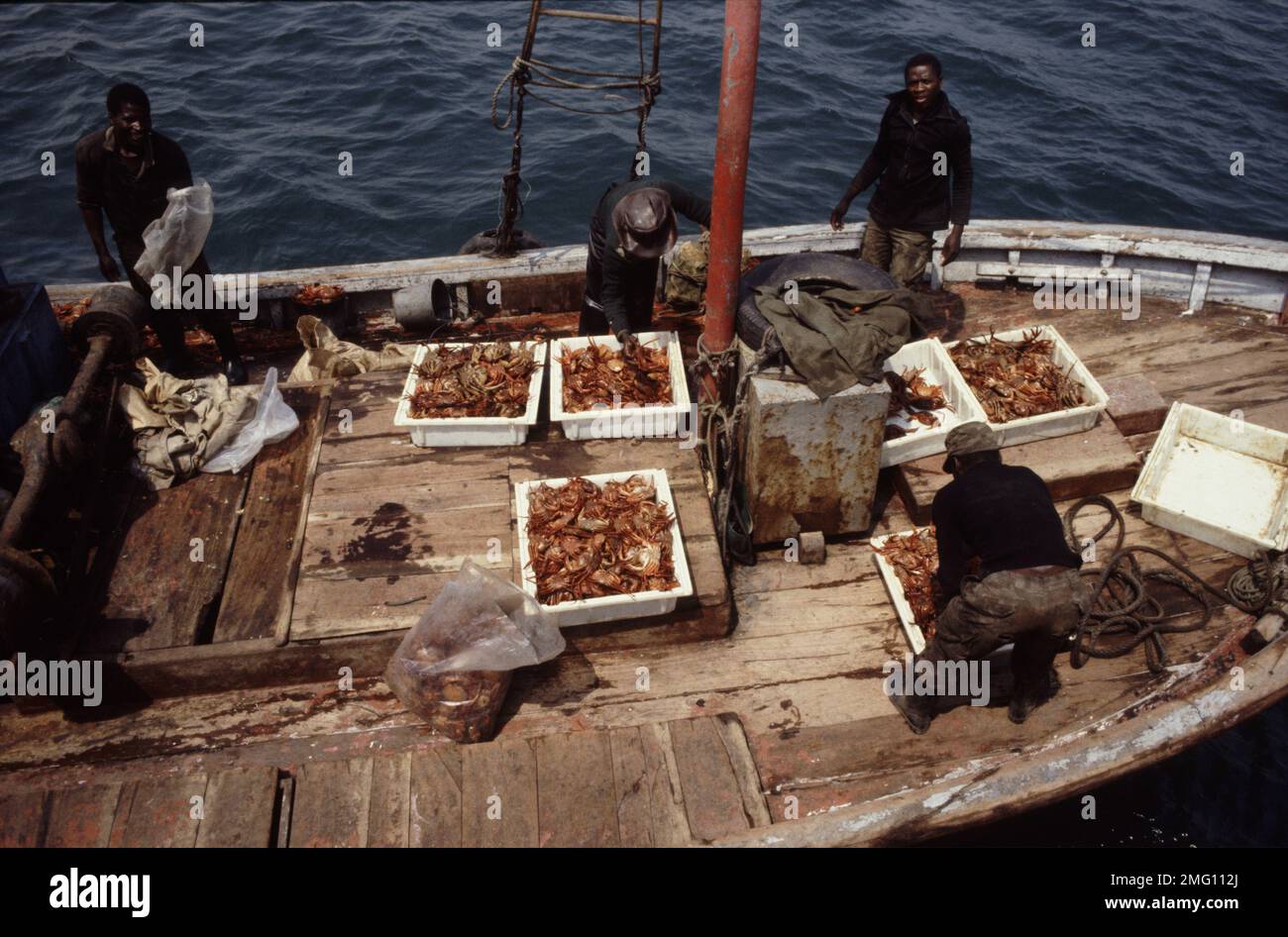 Crabs fishing boat, Angola Stock Photo - Alamy