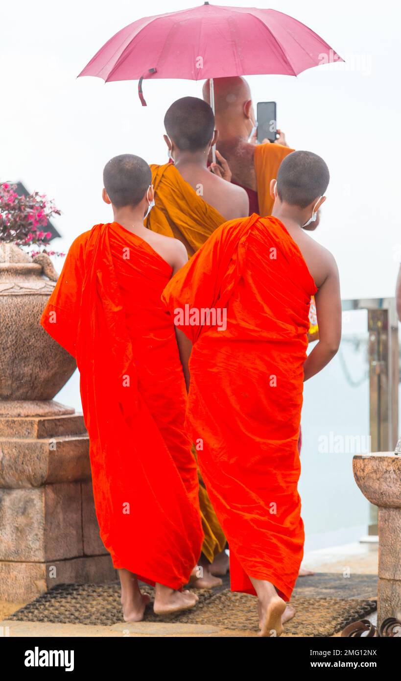 Monks in buddhist monastery, Nepal Stock Photo - Alamy