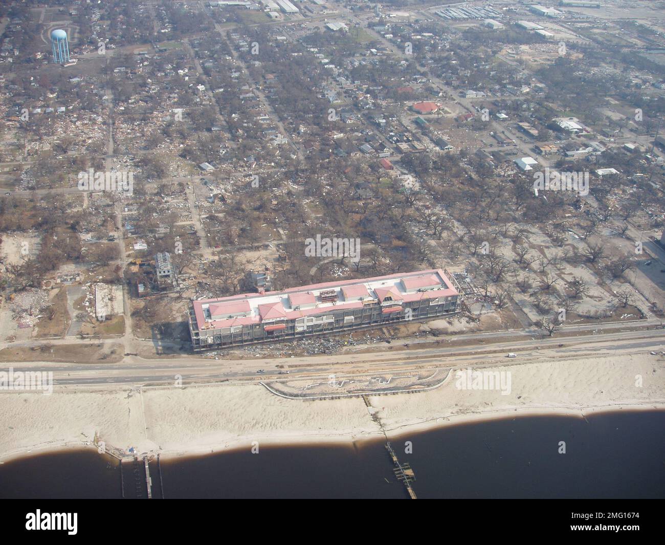 Aftermath - Miscellaneous - 26-HK-48-160. wide aerial view of displaced ...