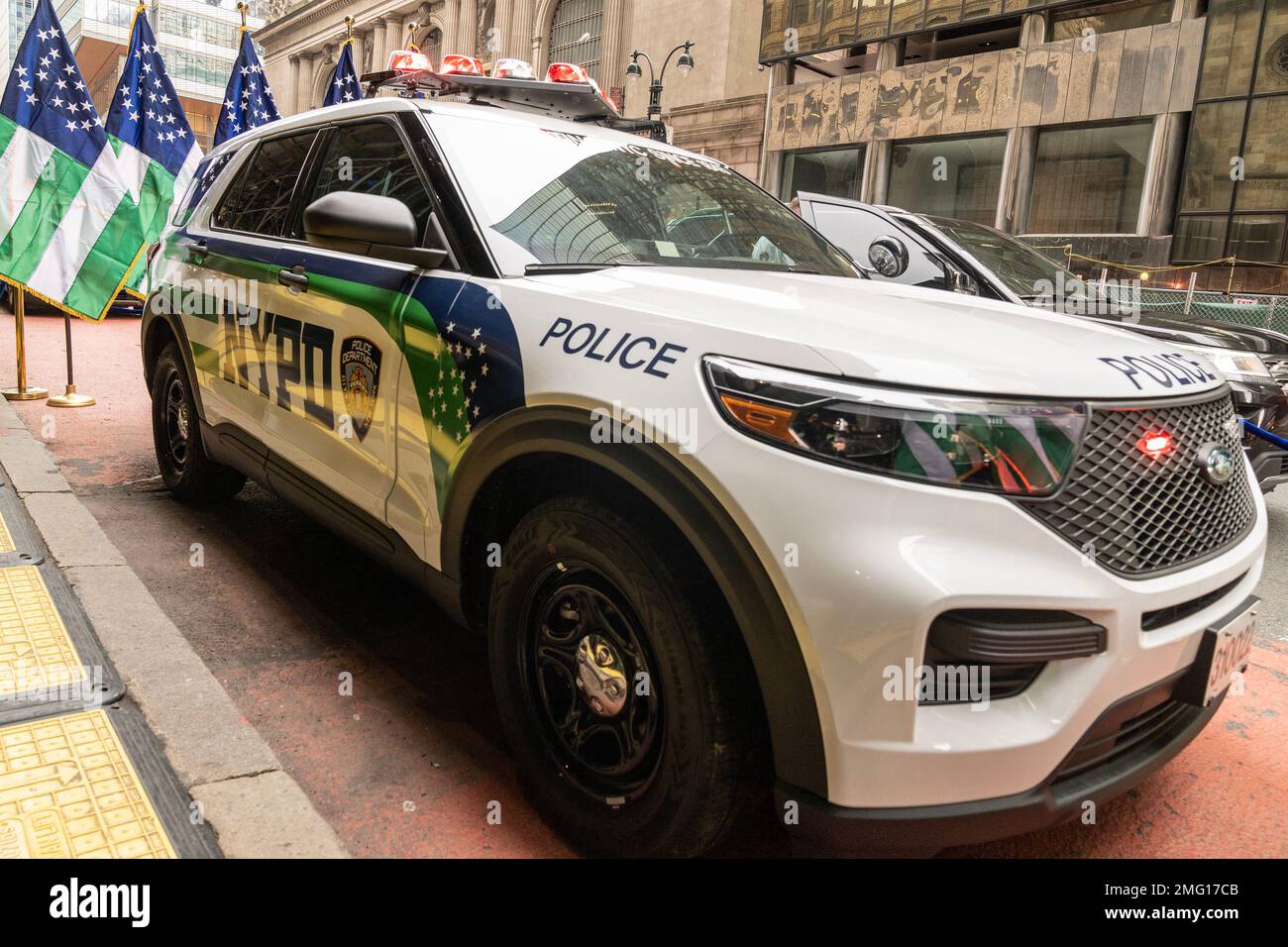 New prototype of NYPD car Ford Police Interceptor Hybrid on display at ...