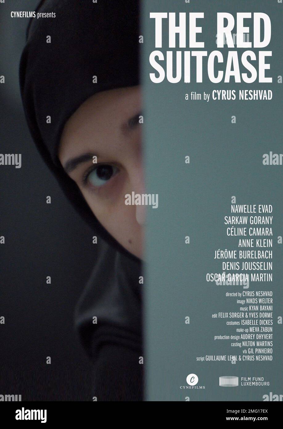 THE RED SUITCASE, poster, Nawelle Ewad, 2022. © Cynefilms / Courtesy ...