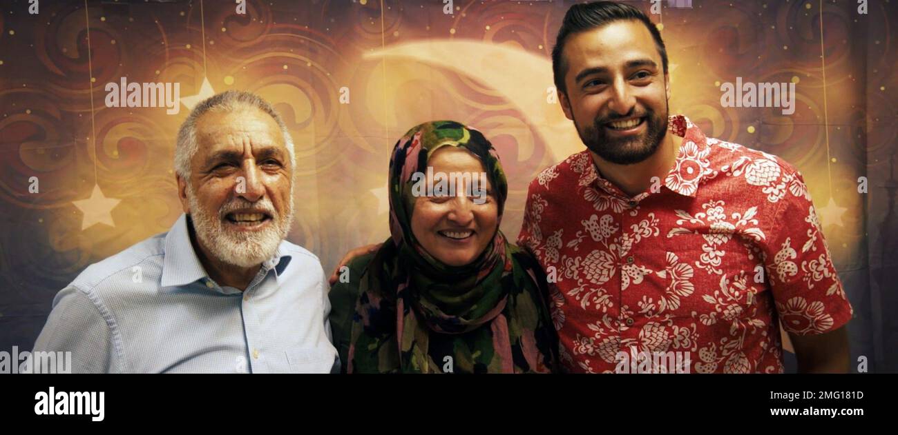 RANGER AT THE GATE, from left: Saber Bahrami, Bibi Bahrami, Zaki ...