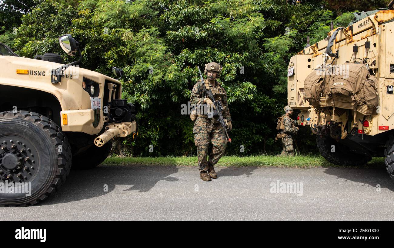 A U.S. Marine with Battalion Landing Team 2/5, 31st Marine ...