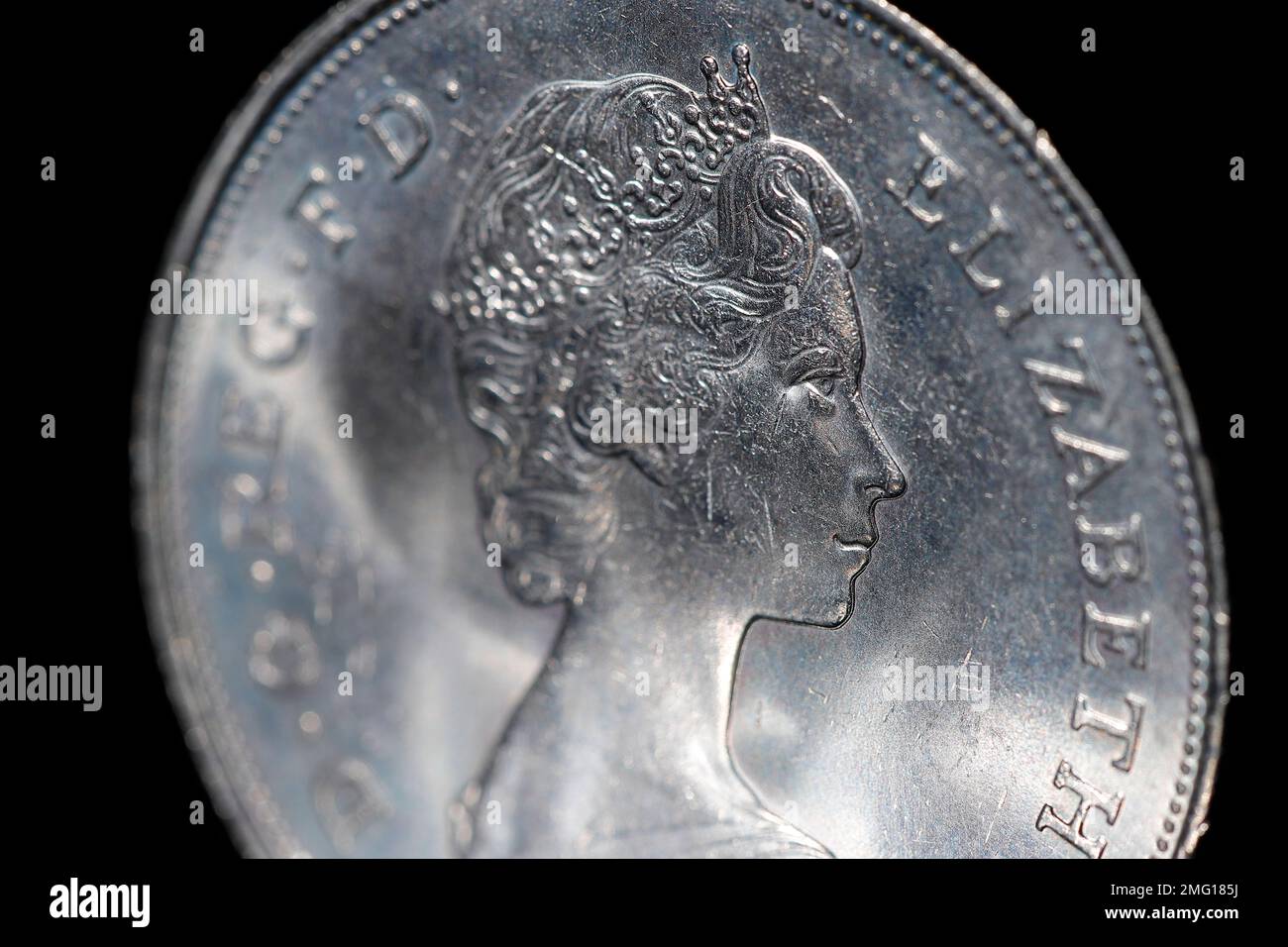 The 2nd coin portrait of Queen Elizabeth II featured on a crown coin to ...