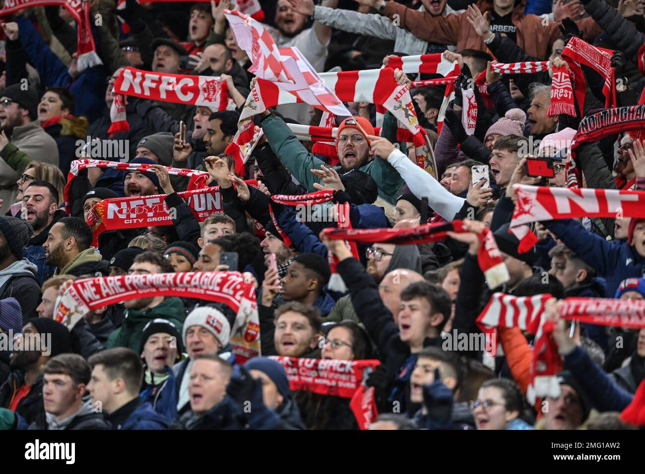 Nottingham Forest fans during the Carabao Cup Semi-Finals match ...