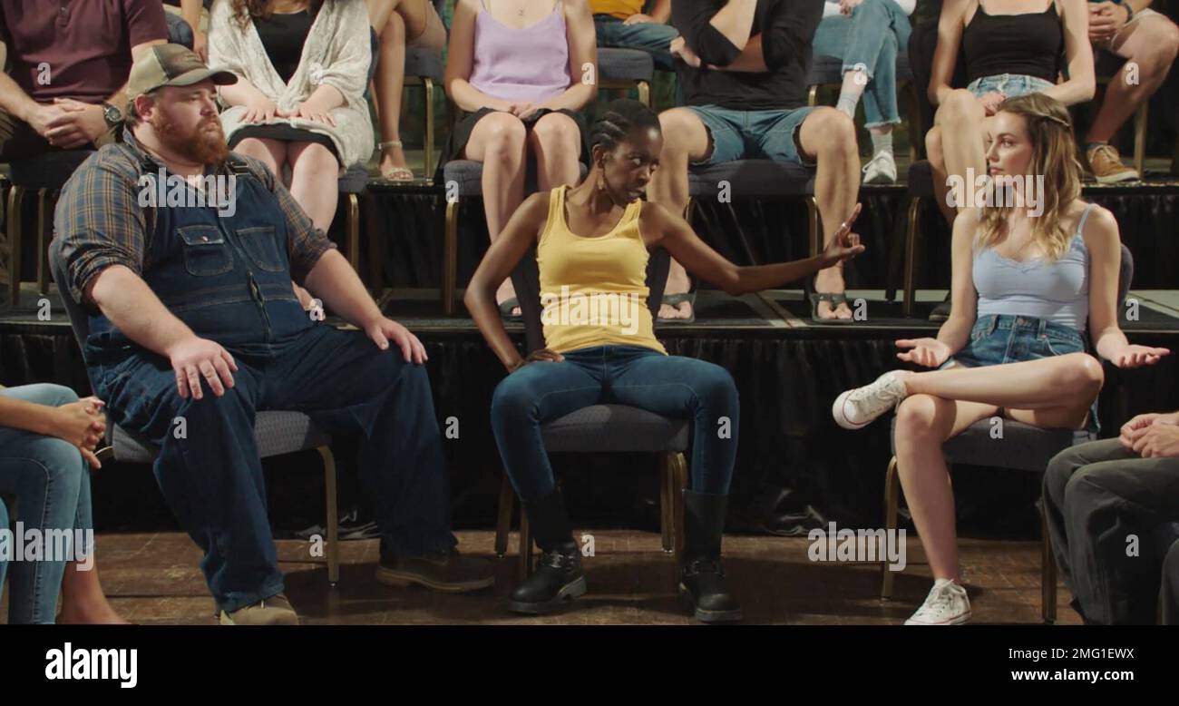 LETTERKENNY, from left: K. Trevor Wilson, Lisa Codrington, Michelle ...