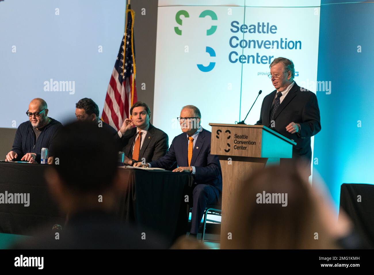 Seattle, USA. 25th Jan, 2023. Governor Jay Inslee at the opening ...