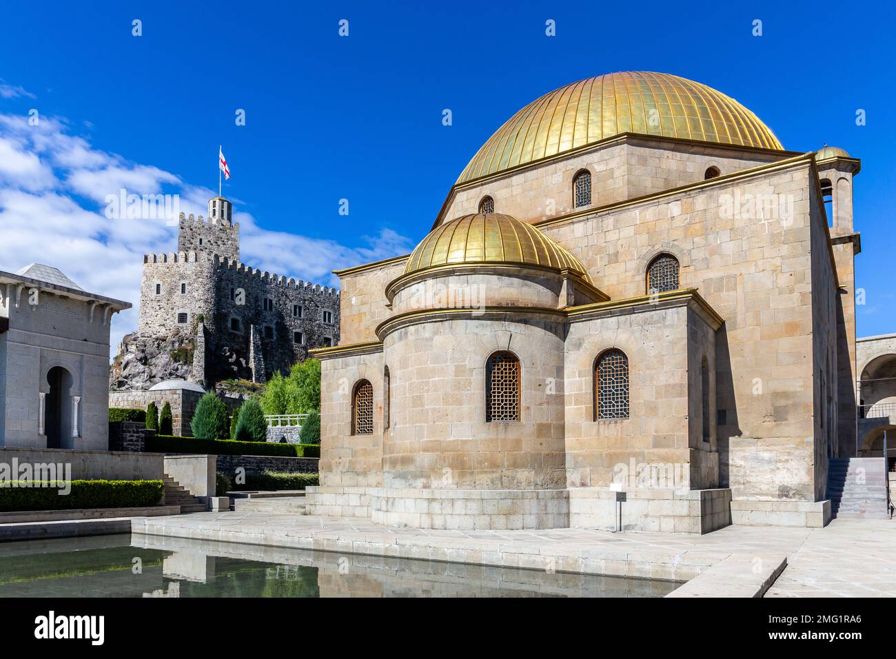 Akhmediye Mosque building with golden dome in Akhaltsikhe (Rabati ...