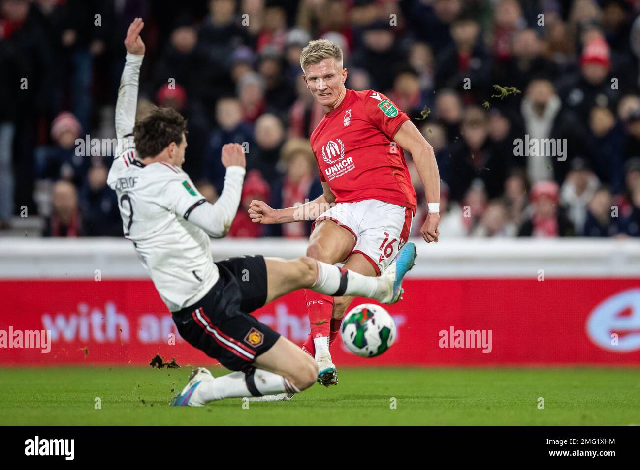 Nottingham, UK. 25th Jan, 2023. Sam Surridge #16 of Nottingham Forest ...