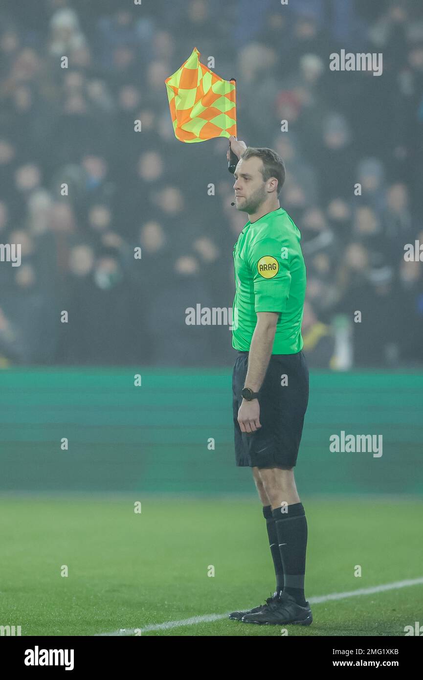 ROTTERDAM, NETHERLANDS - JANUARY 25: assistant referee Mark Janssen ...