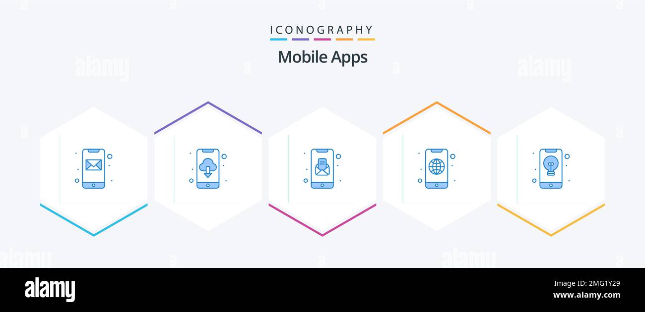 Mobile Apps 25 Blue icon pack including creativity. application ...