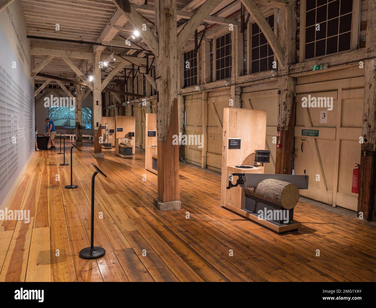 General view inside the Upper Mast House and the Hearts of Oak display ...