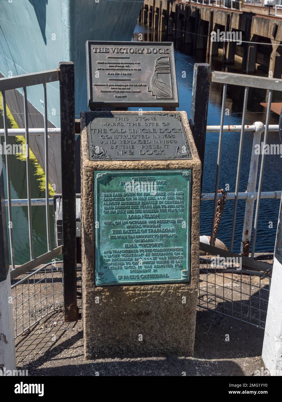 "The Victory" stone marker on the site of the Old Single Dock ...