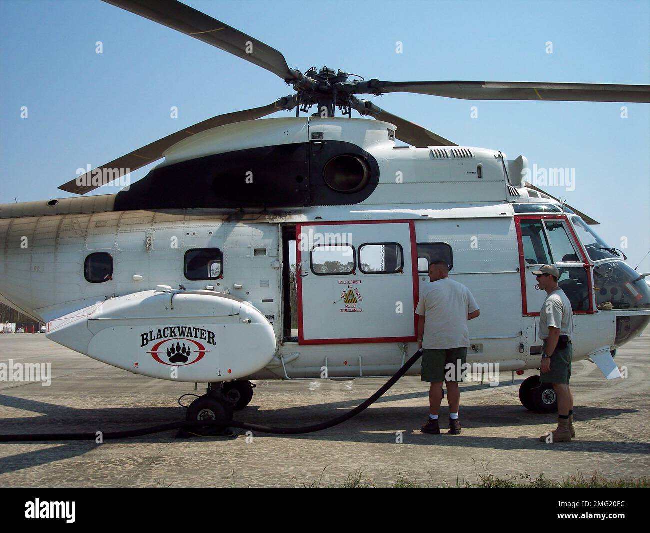 Aircrafts - Miscellaneous - 26-HK-56-5. Blackwater helicopter on ramp ...