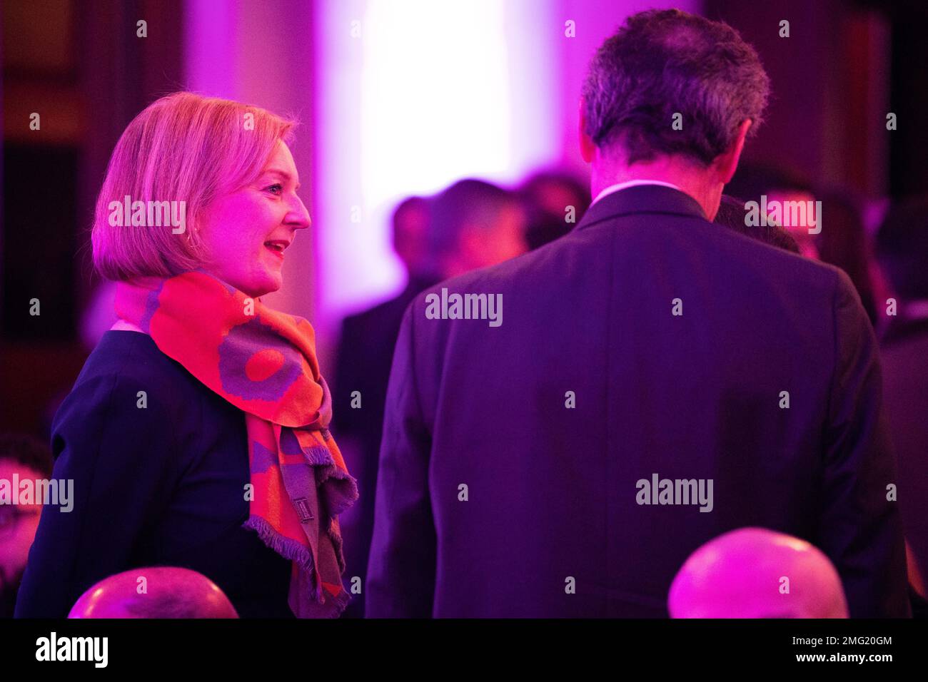 Former prime minister Liz Truss at a commemorative ceremony at St John ...