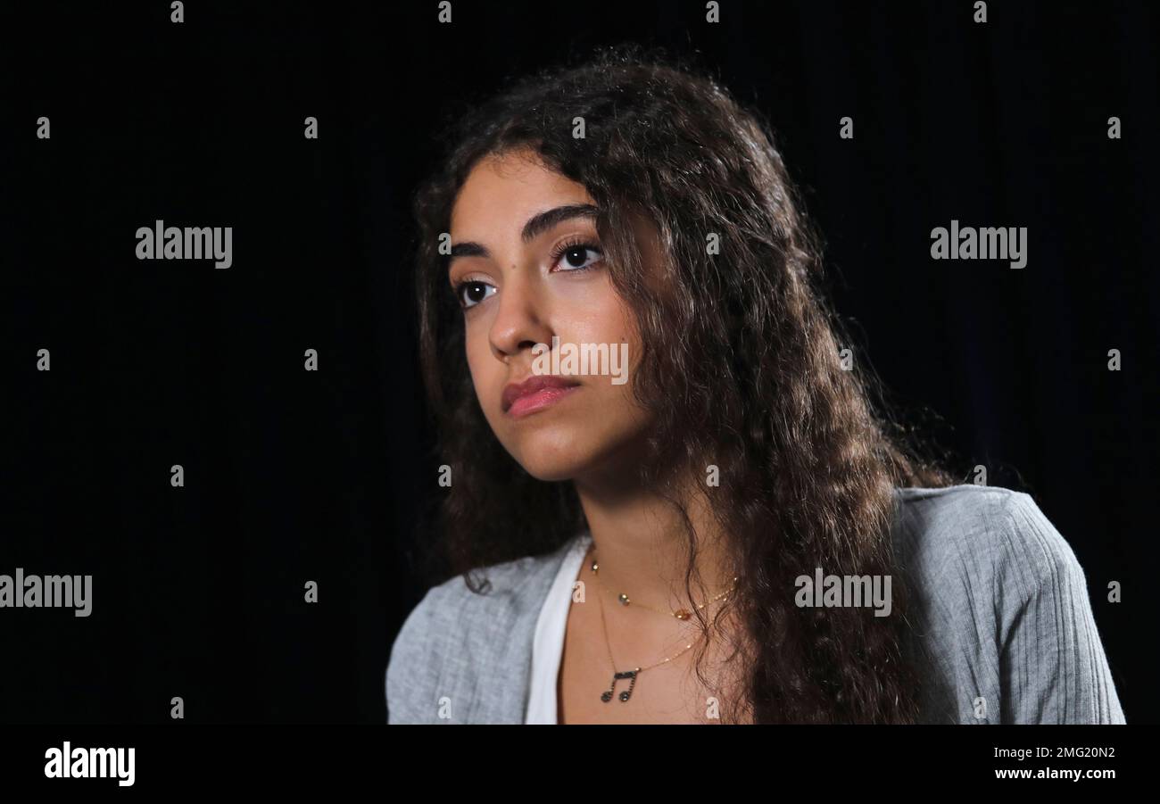 Nour Ardakani, a teenage singer from Lebanon, gives an interview to The ...