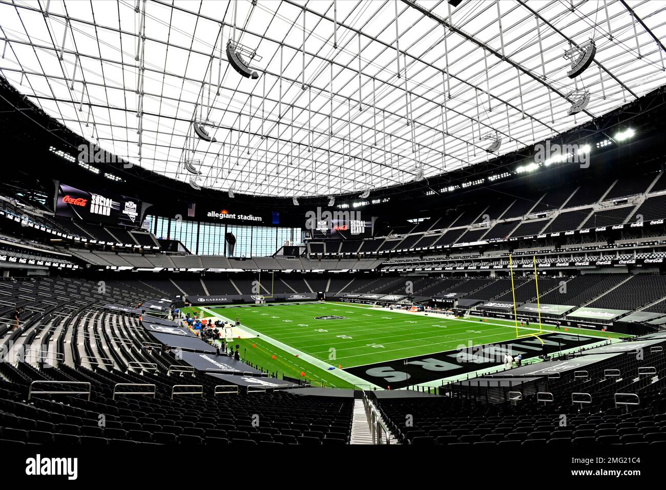 A general view of Allegiant Stadium prior to the New Orleans Saints and ...