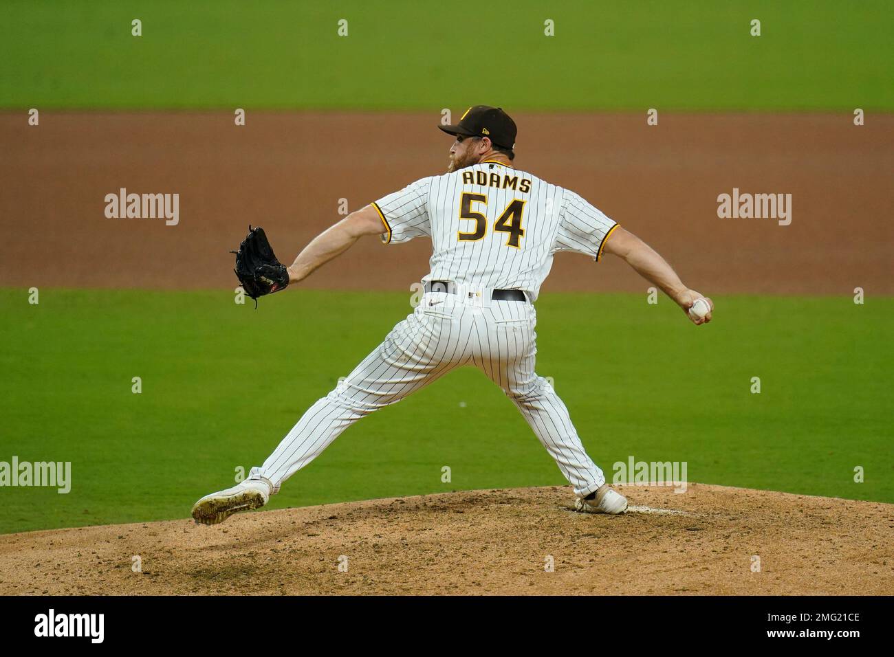 San Diego Padres relief pitcher Austin Adams during the seventh inning ...