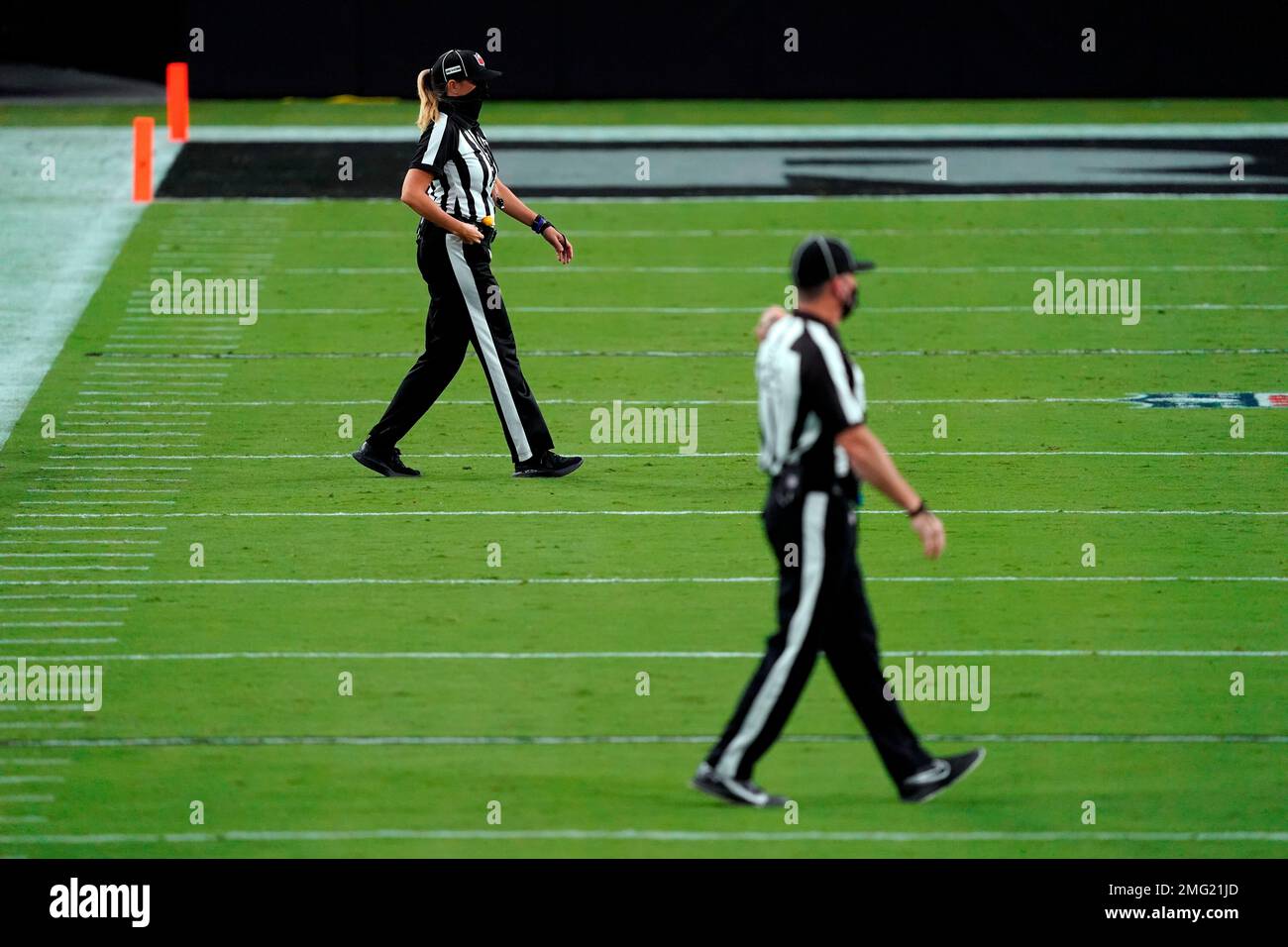 NFL referee Sarah Thomas works the game between the New Orleans Saints ...